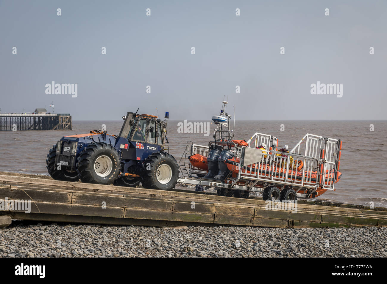 RNLI 'B class' Atlantic lifeboat 'Maureen Lilian' is hauled up the ...