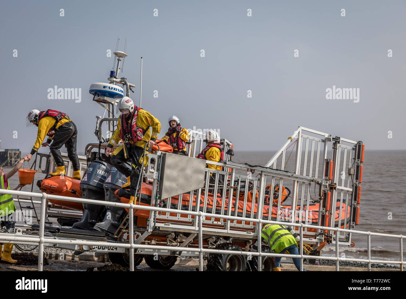 RNLI 'B class' Atlantic lifeboat 'Maureen Lilian' is washed down to ...