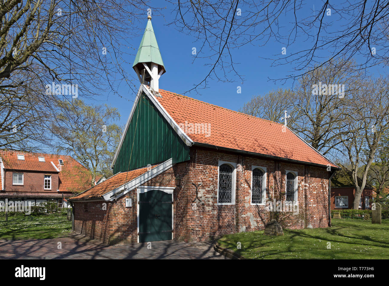 old church, Spiekeroog Island, East Friesland, Lower Saxony, Germany ...