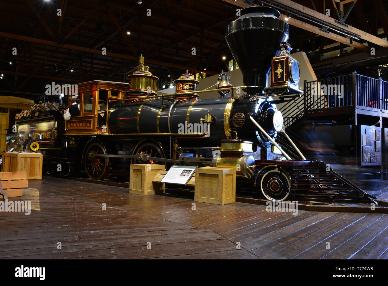 An American vintage steam locomotive Stock Photo - Alamy