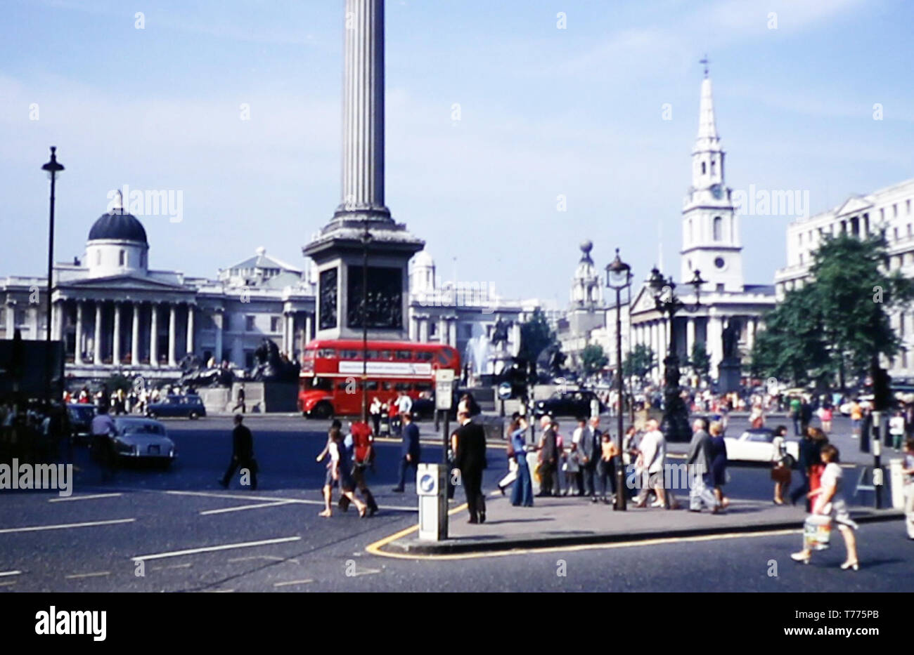 Trafalgar Square, London in 1975 Stock Photo - Alamy
