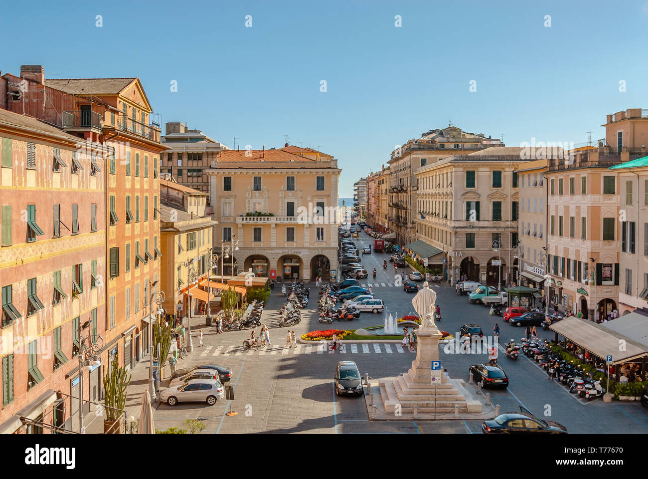 Piazza Garibaldi in Chiavari, Liguria, Italy Stock Photo - Alamy