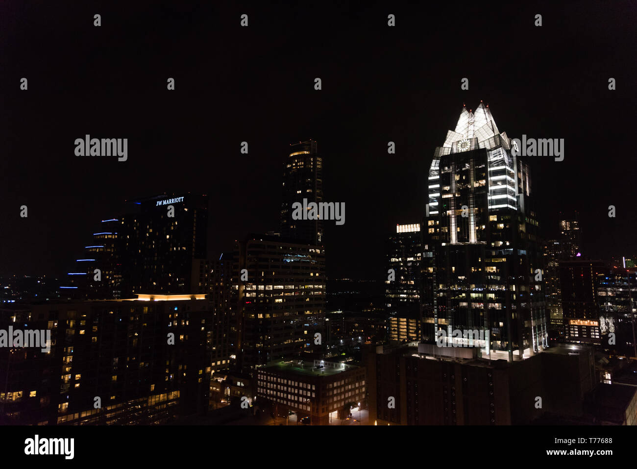 Aerial panoramic skyline austin hi-res stock photography and images - Alamy