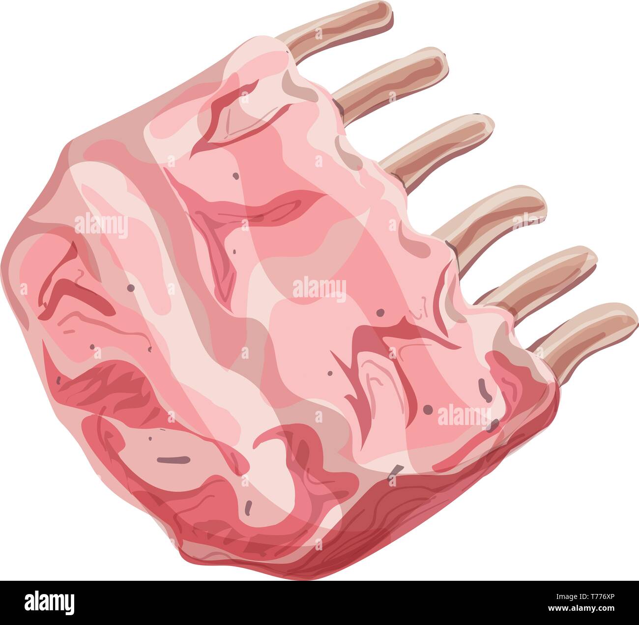 Raw meat steak icon. Cartoon of raw meat steak vector icon for web ...