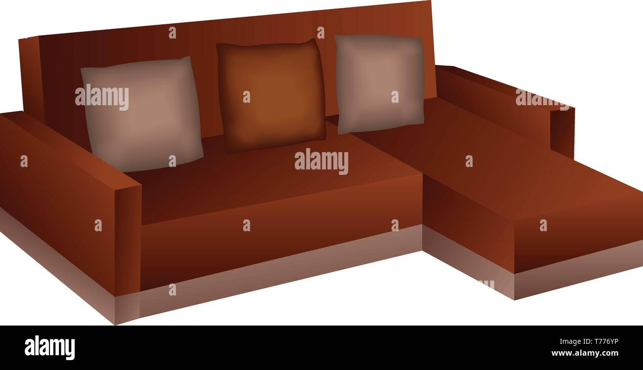 Rest corner sofa icon. Cartoon of rest corner sofa vector icon for web ...