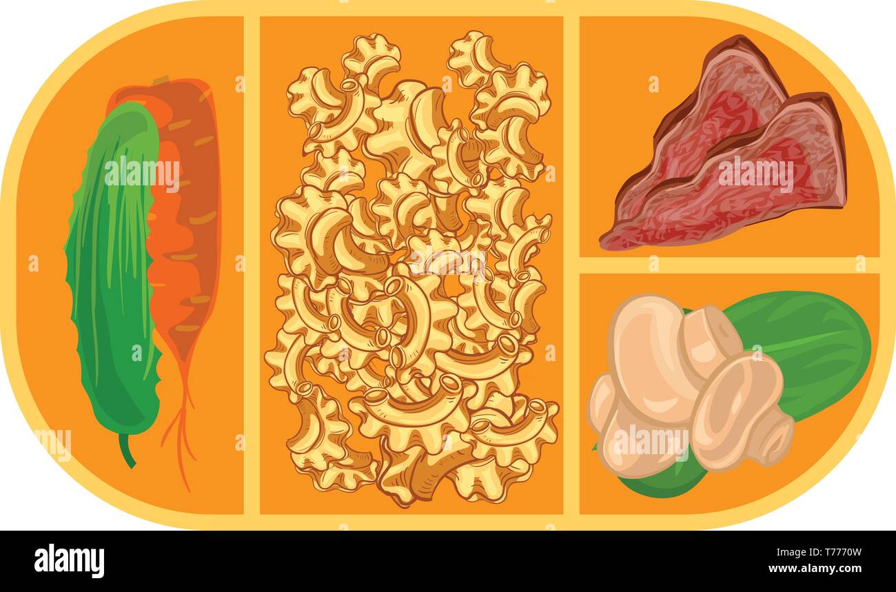 Lunchbox with pasta icon. Cartoon of lunchbox with pasta vector icon ...