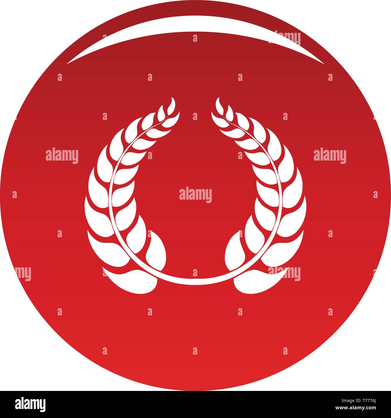 Round wreath icon. Simple illustration of round wreath vector icon for ...