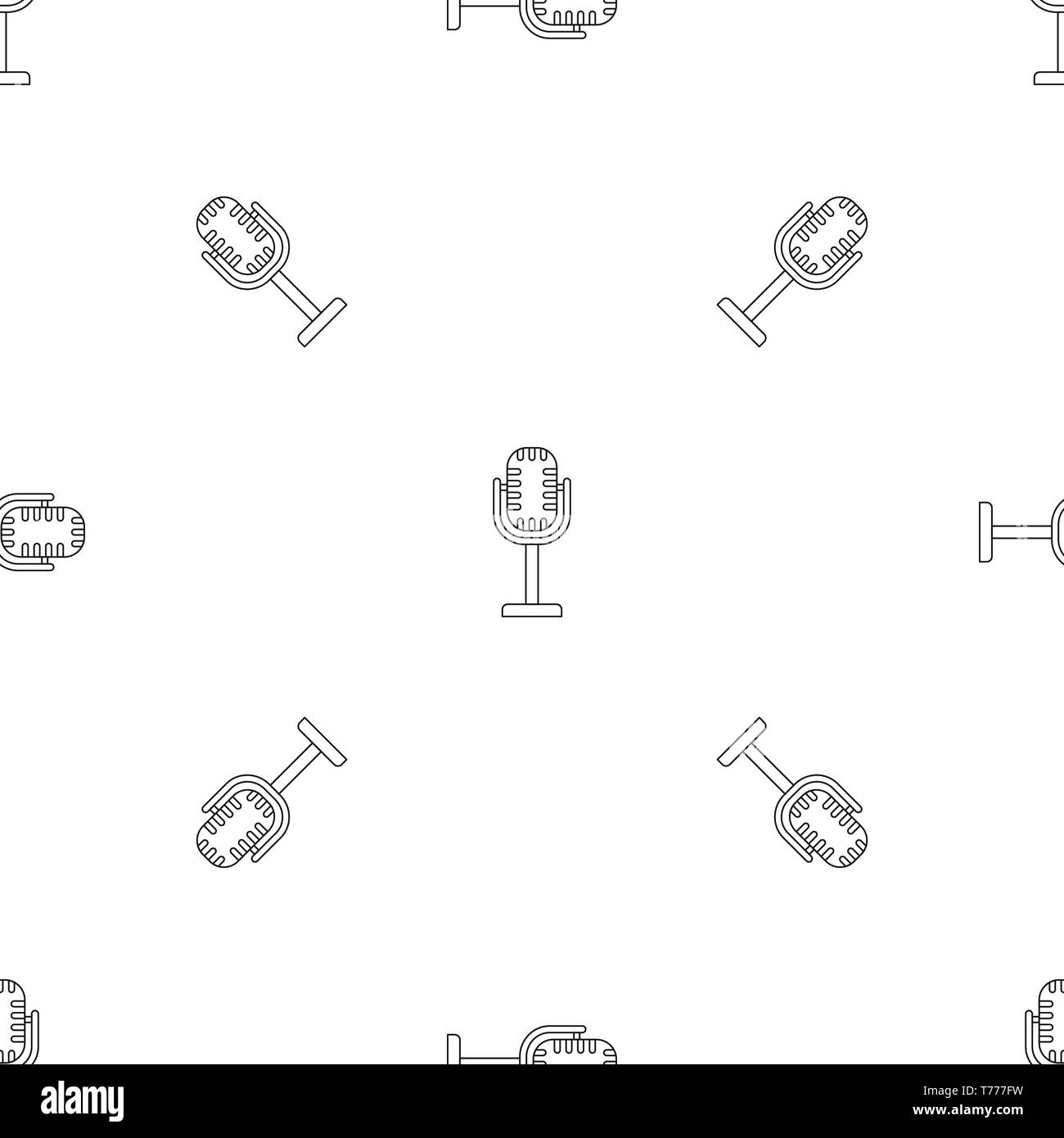 Studio microphone pattern seamless vector repeat geometric for any web ...
