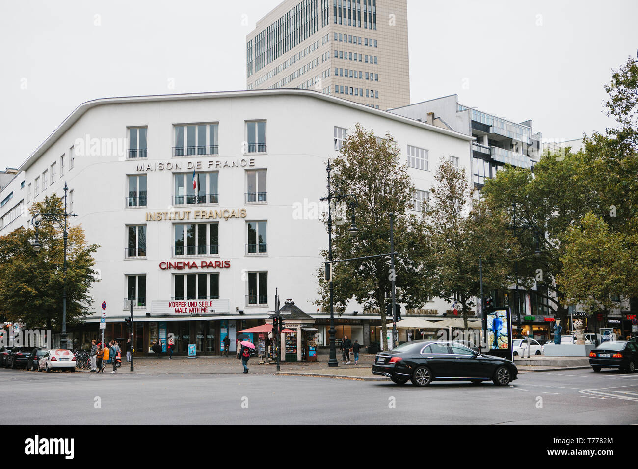 Berlin, October 1, 2017: View of the French Institute and the Paris ...