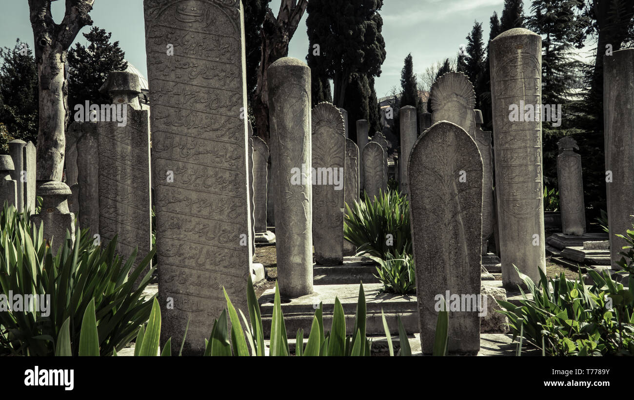 Ottoman tombstone headstone hi-res stock photography and images - Alamy