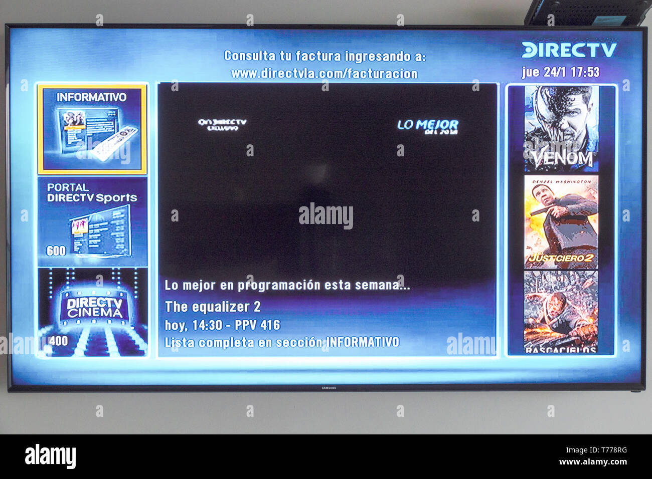 Cartagena Colombia,TV television monitor screen flat screen,DirecTV ...