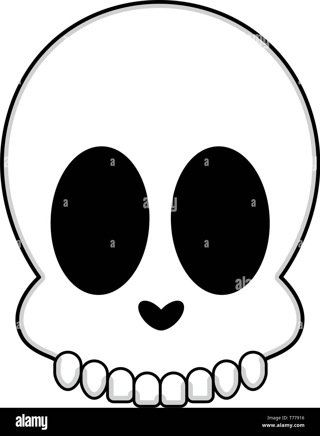 Isolated happy human skull cartoon image Stock Vector Image & Art - Alamy