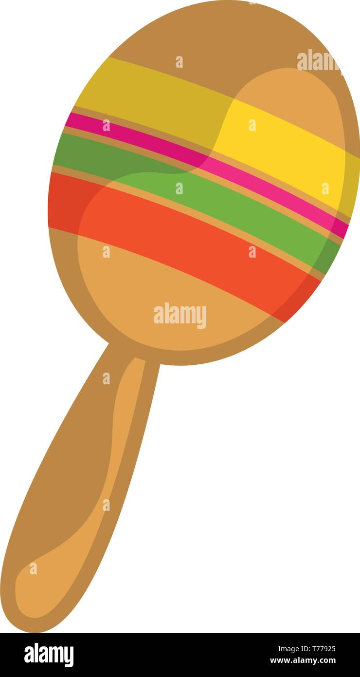 Isolated traditional colored mexican maraca image Stock Vector Image ...