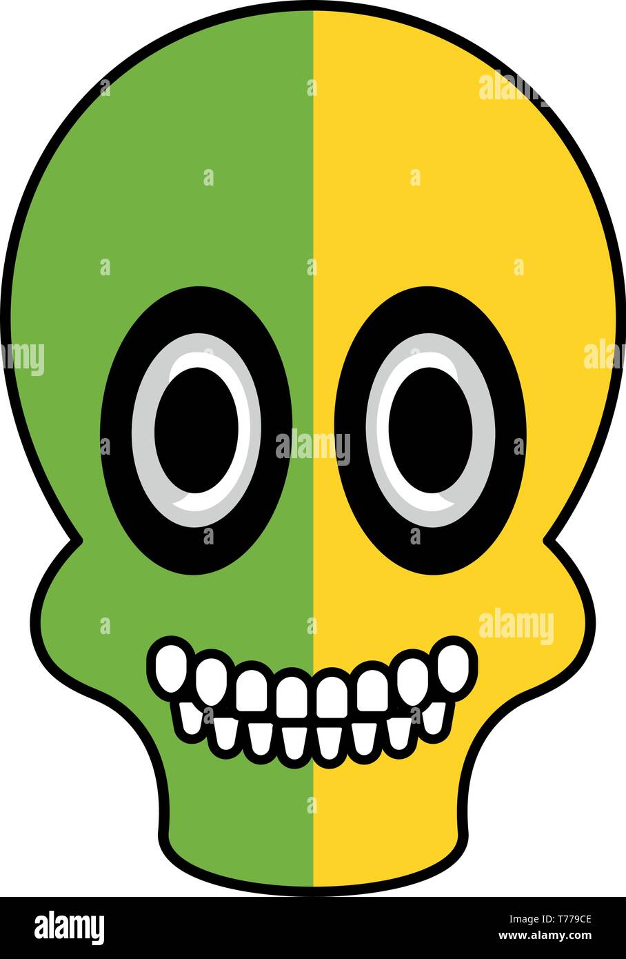 Isolated happy human skull cartoon image Stock Vector Image & Art - Alamy