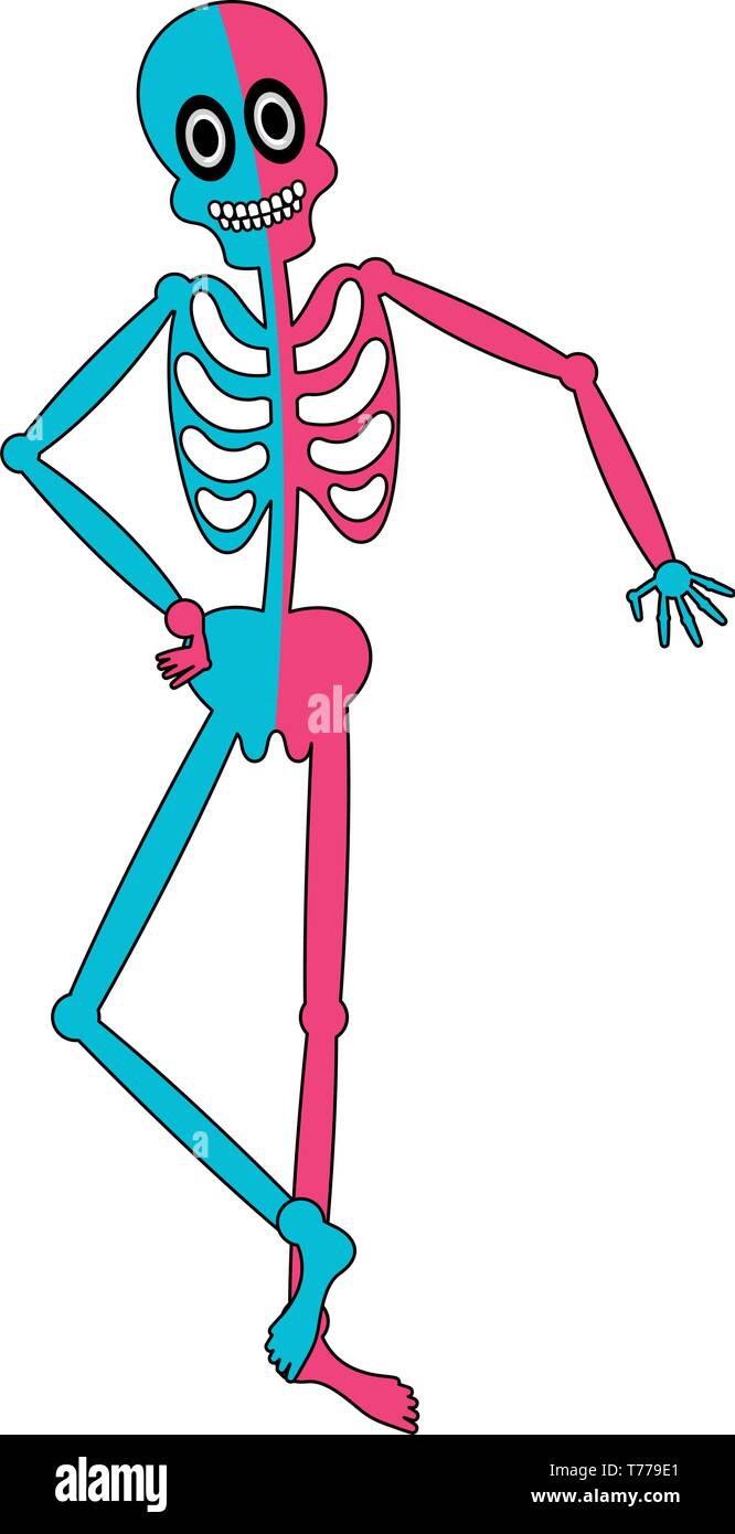 Isolated happy human skeleton cartoon image Stock Vector Image & Art ...