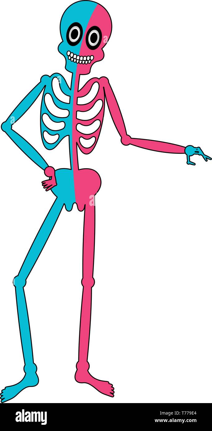 Isolated happy human skeleton cartoon image Stock Vector Image & Art ...