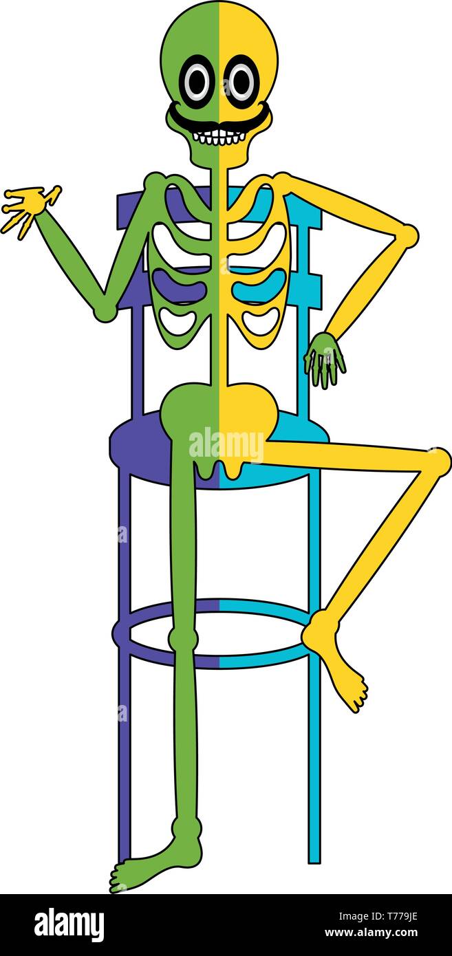 Skeleton sitting chair hi-res stock photography and images - Alamy