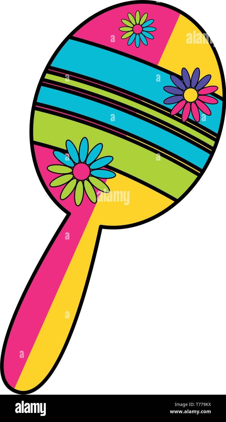 Isolated traditional colored mexican maraca image Stock Vector Image ...