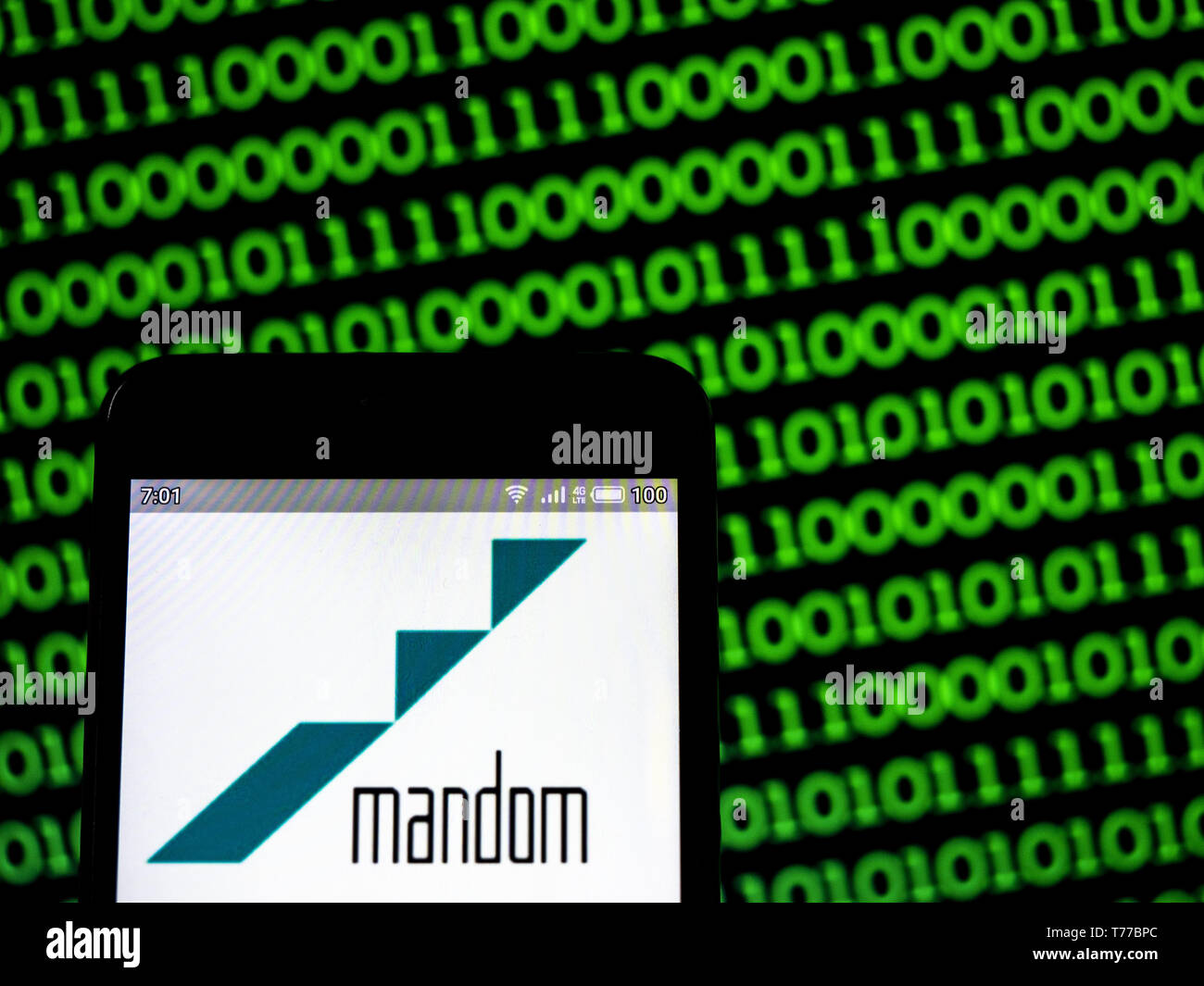 Ukraine. 4th May, 2019. In this photo illustration a Mandom Corporation ...