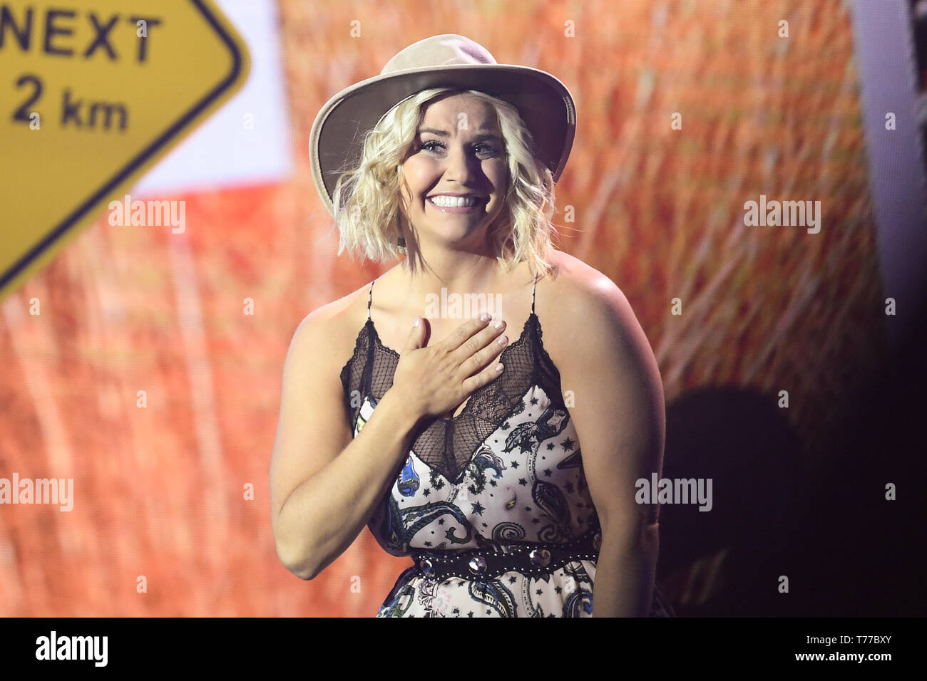 Berlin, Germany. 04th May, 2019. The singer Beatrice Egli sings at the ...