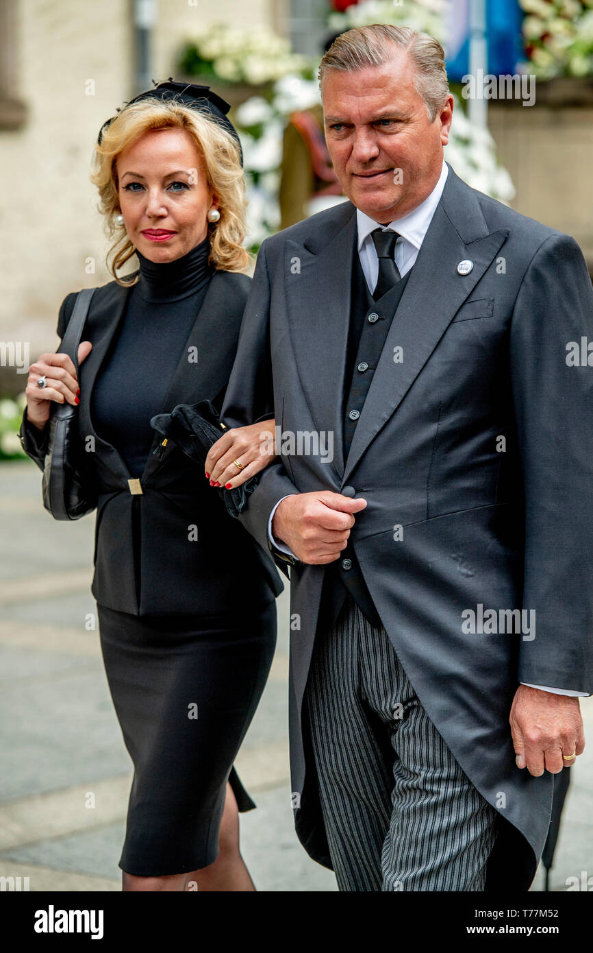 Prince Carlo and Princess Camilla de Bourbon at the funeral of Grand ...