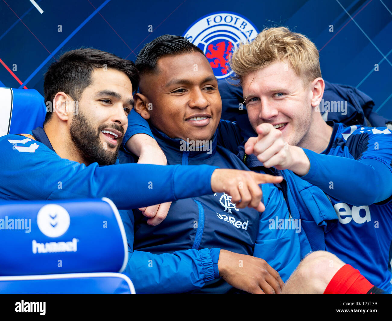 Ibrox Stadium, Glasgow, UK. 5th May, 2019. Ladbrokes Premiership ...