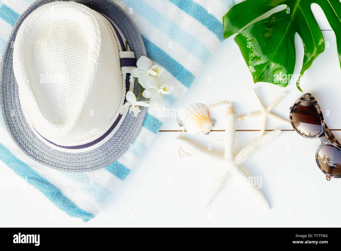 Summer flat lay scenery Stock Photo - Alamy