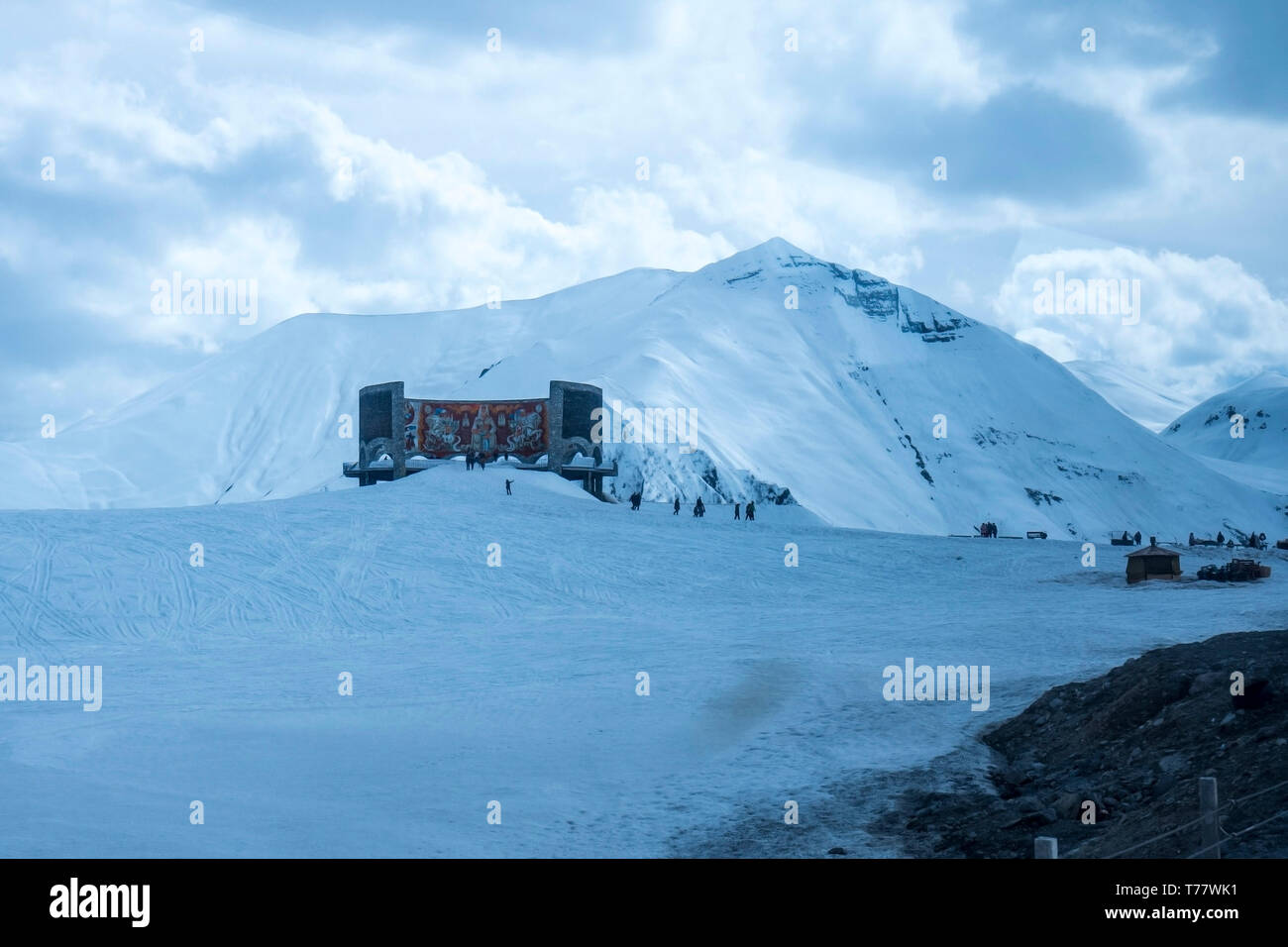 Russia–Georgia Friendship Monument, Georgia Stock Photo - Alamy