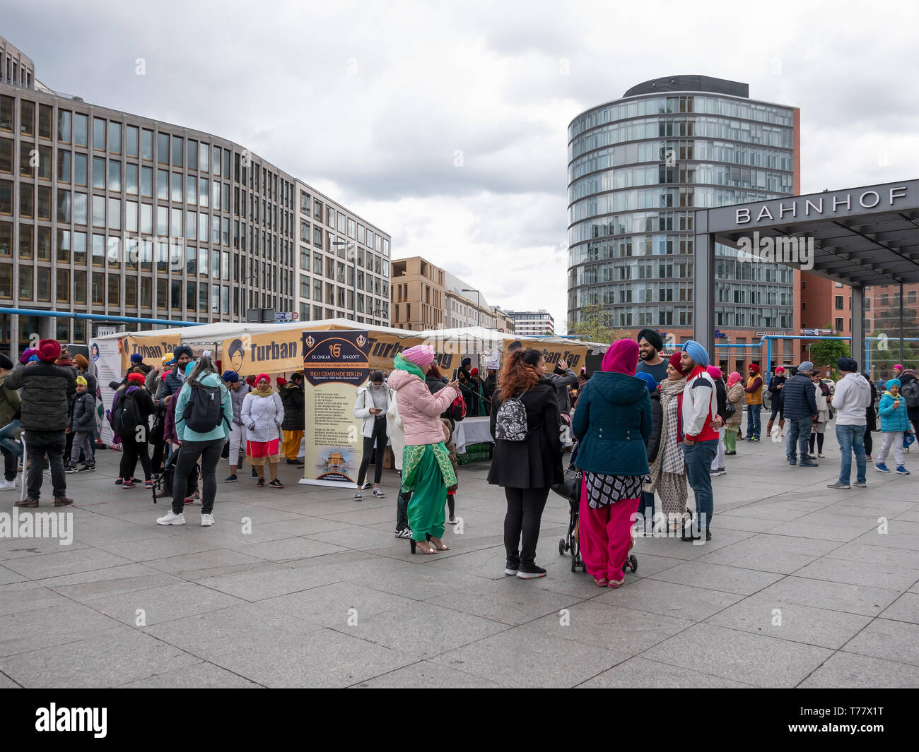 BERLIN, GERMANY - MAY 4, 2019: Sikh Celebrating Turban Day At Potsdamer ...