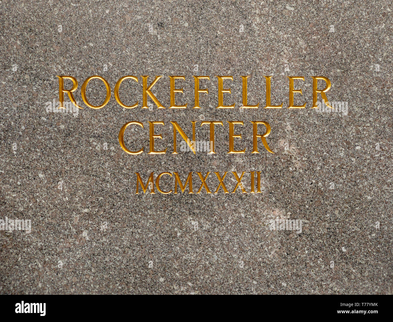 New York City - March 29, 2019: Sign for Rockefeller Center/Comcast ...