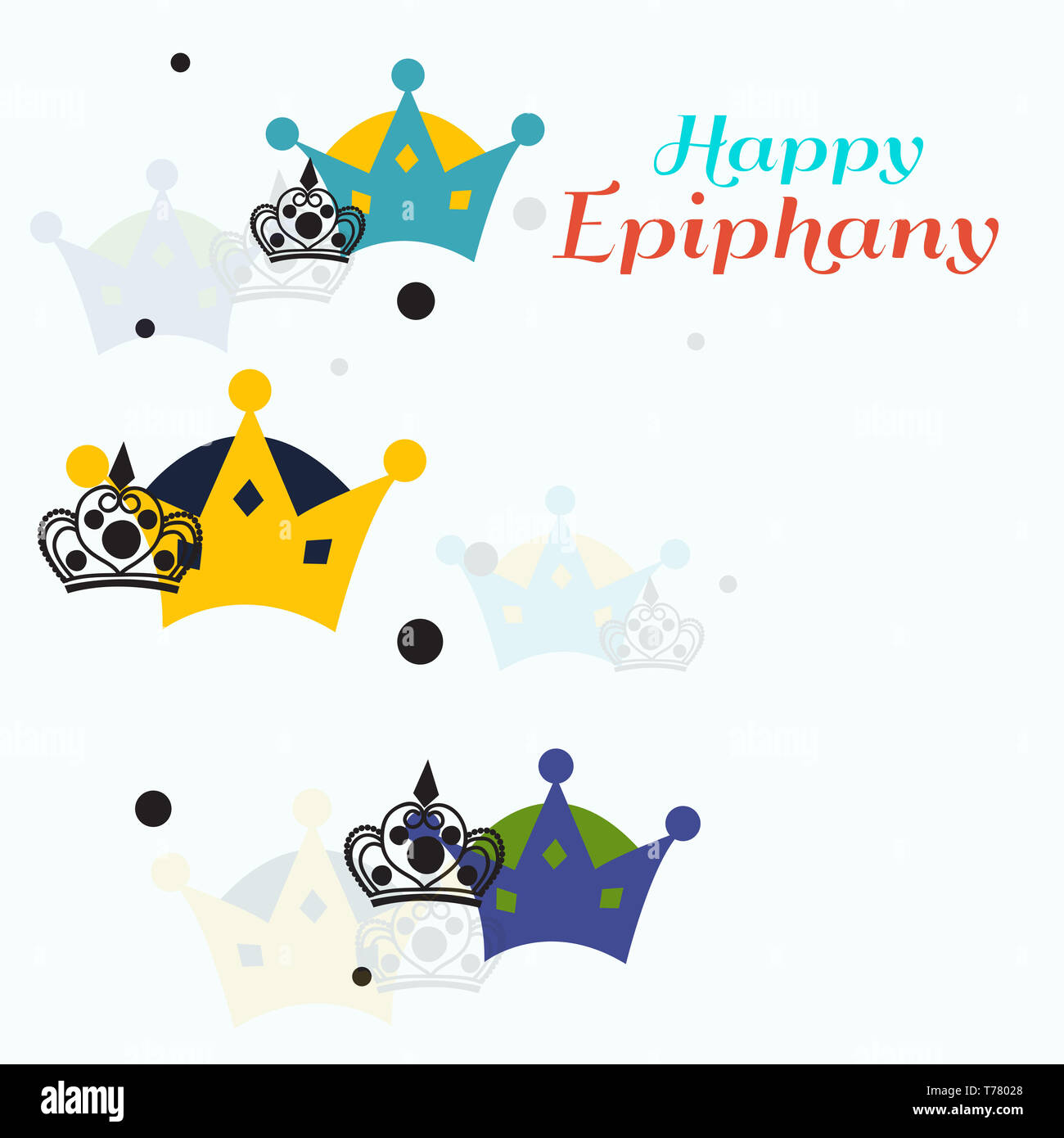 Vector illustration of a background for Happy Epiphany Stock Photo - Alamy