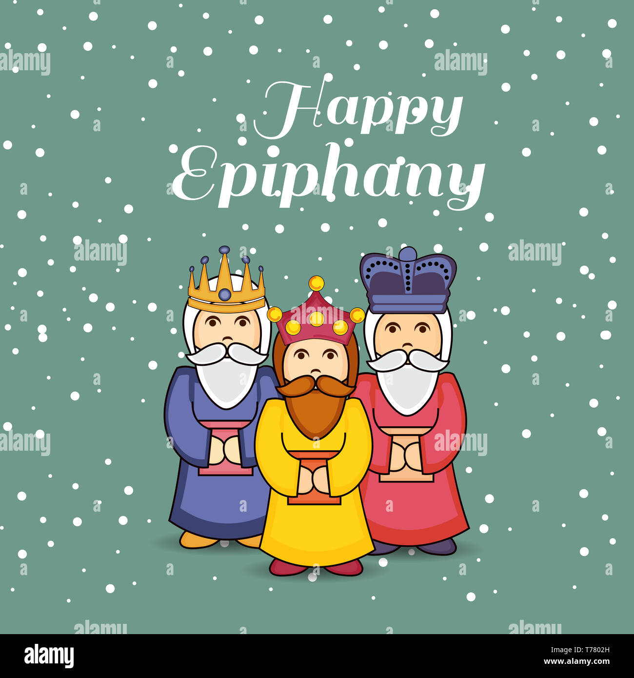 Vector illustration of a background for Happy Epiphany Stock Photo - Alamy