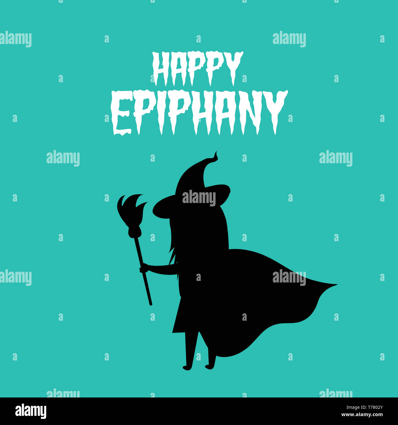 Vector illustration of a background for Happy Epiphany Stock Photo - Alamy