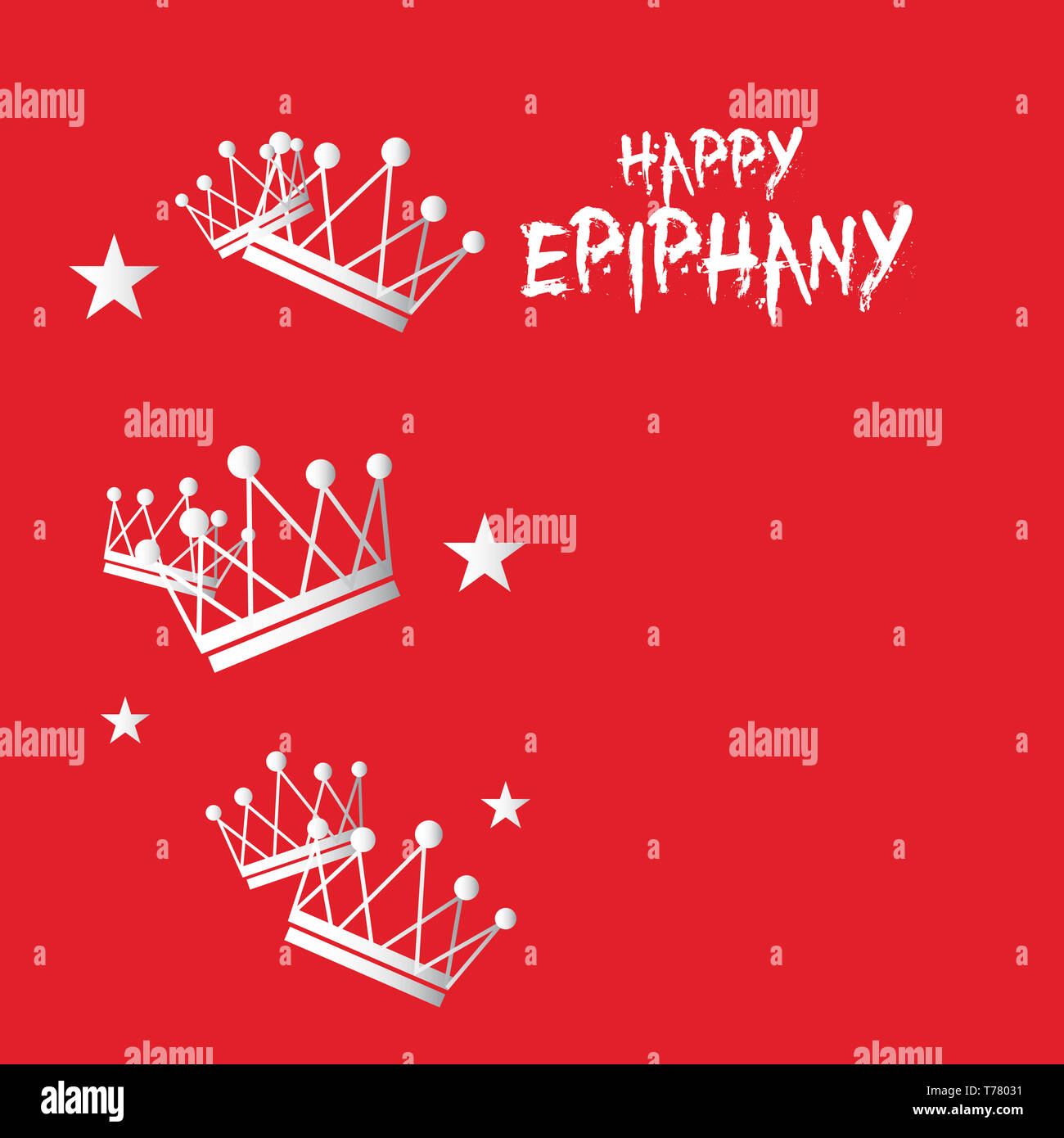 Vector illustration of a background for Happy Epiphany Stock Photo - Alamy