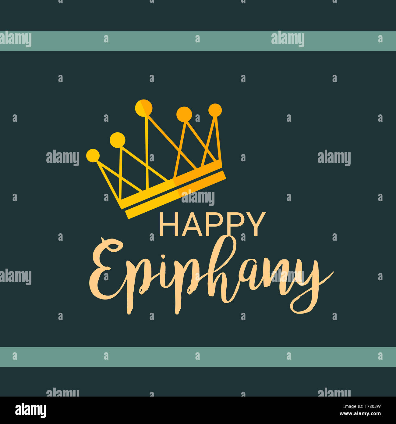 Vector illustration of a background for Happy Epiphany Stock Photo - Alamy
