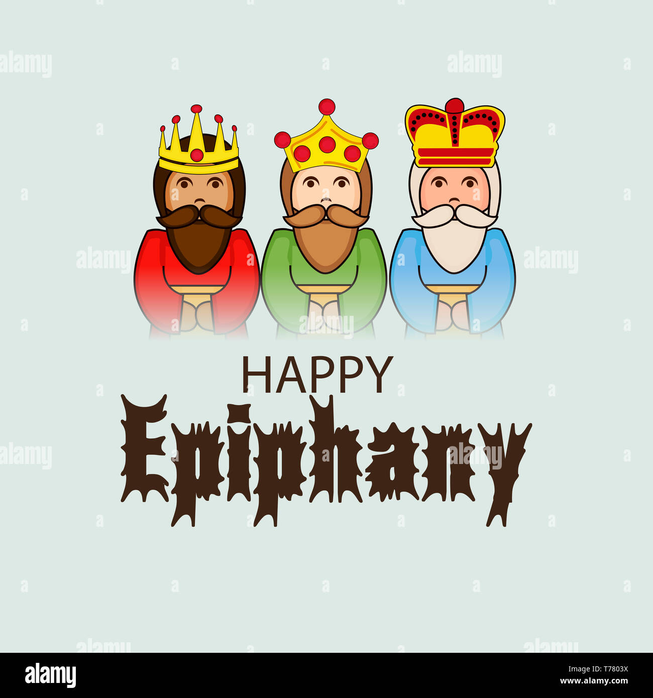Vector illustration of a background for Happy Epiphany Stock Photo - Alamy