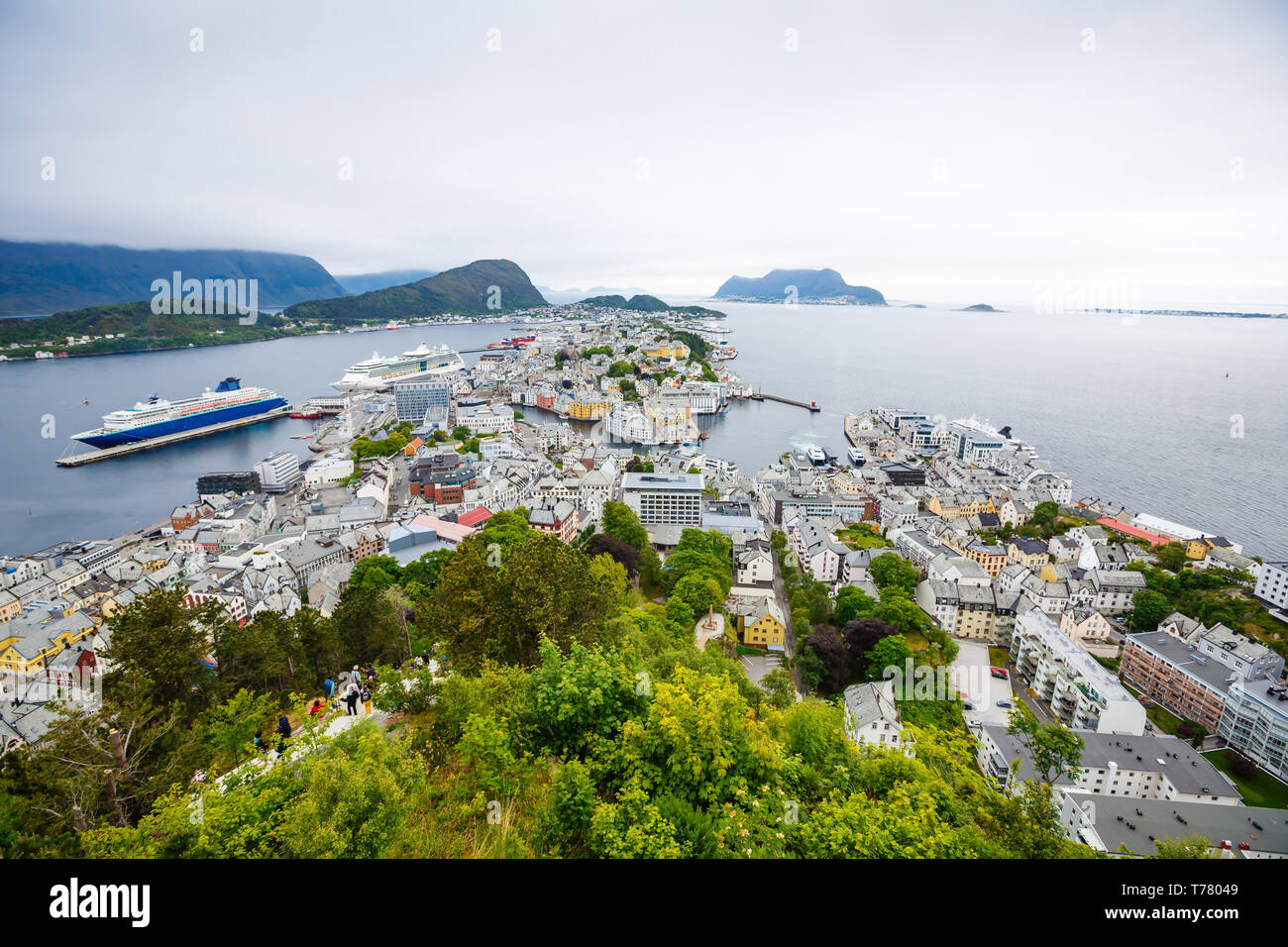 Top view of Alesund city in Norway Stock Photo - Alamy