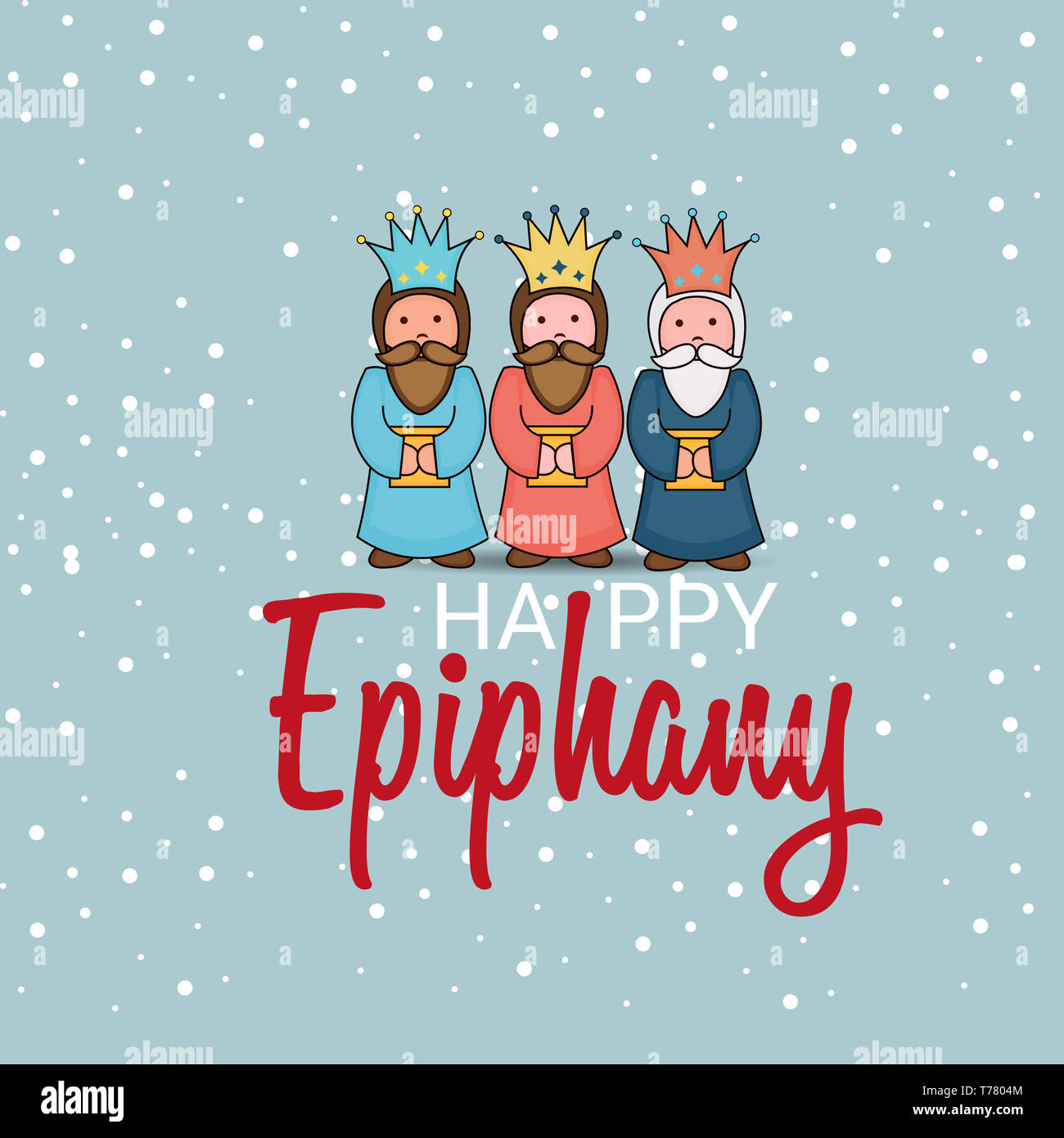 Vector illustration of a background for Happy Epiphany Stock Photo - Alamy