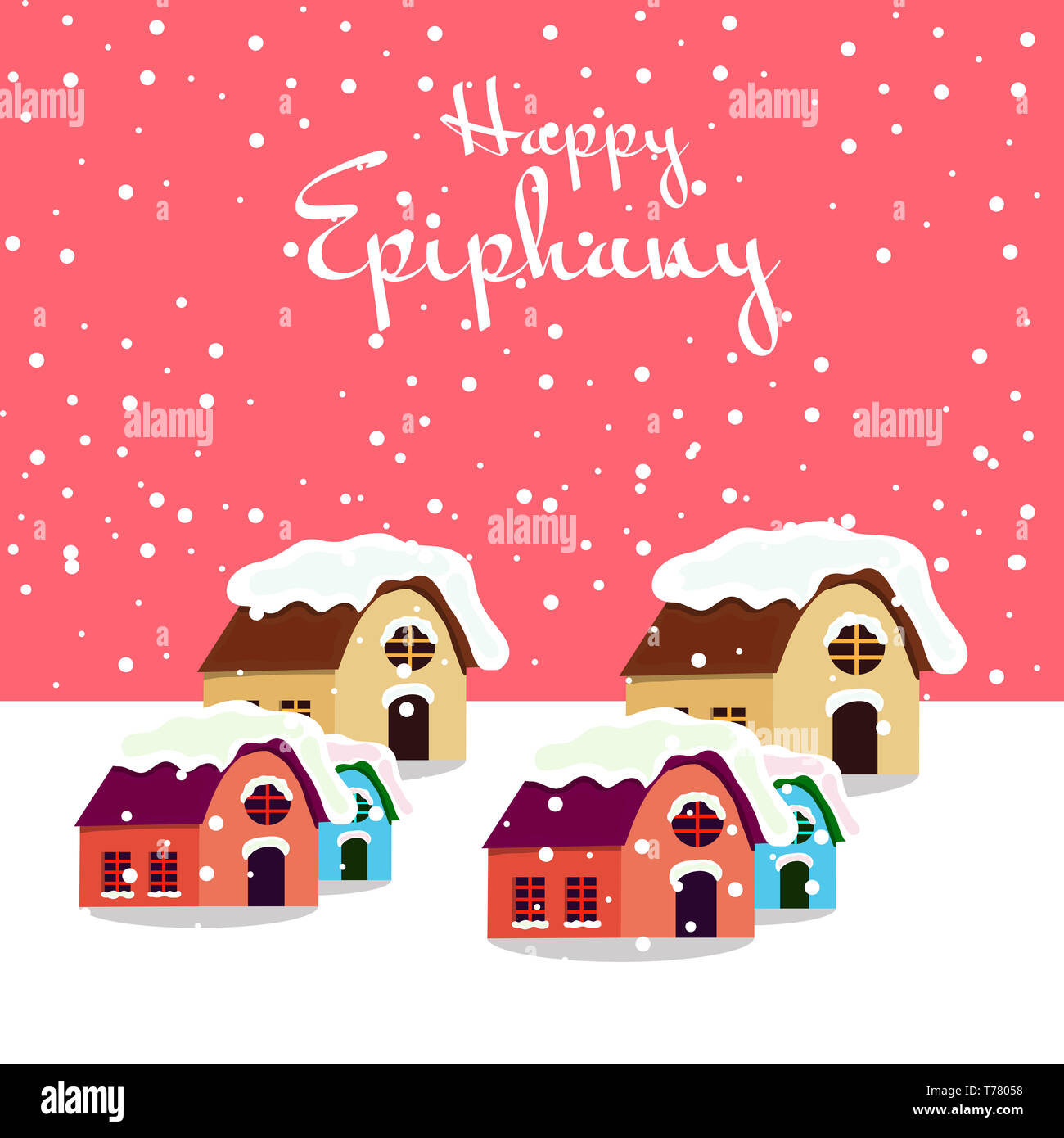 Vector illustration of a background for Happy Epiphany Stock Photo - Alamy
