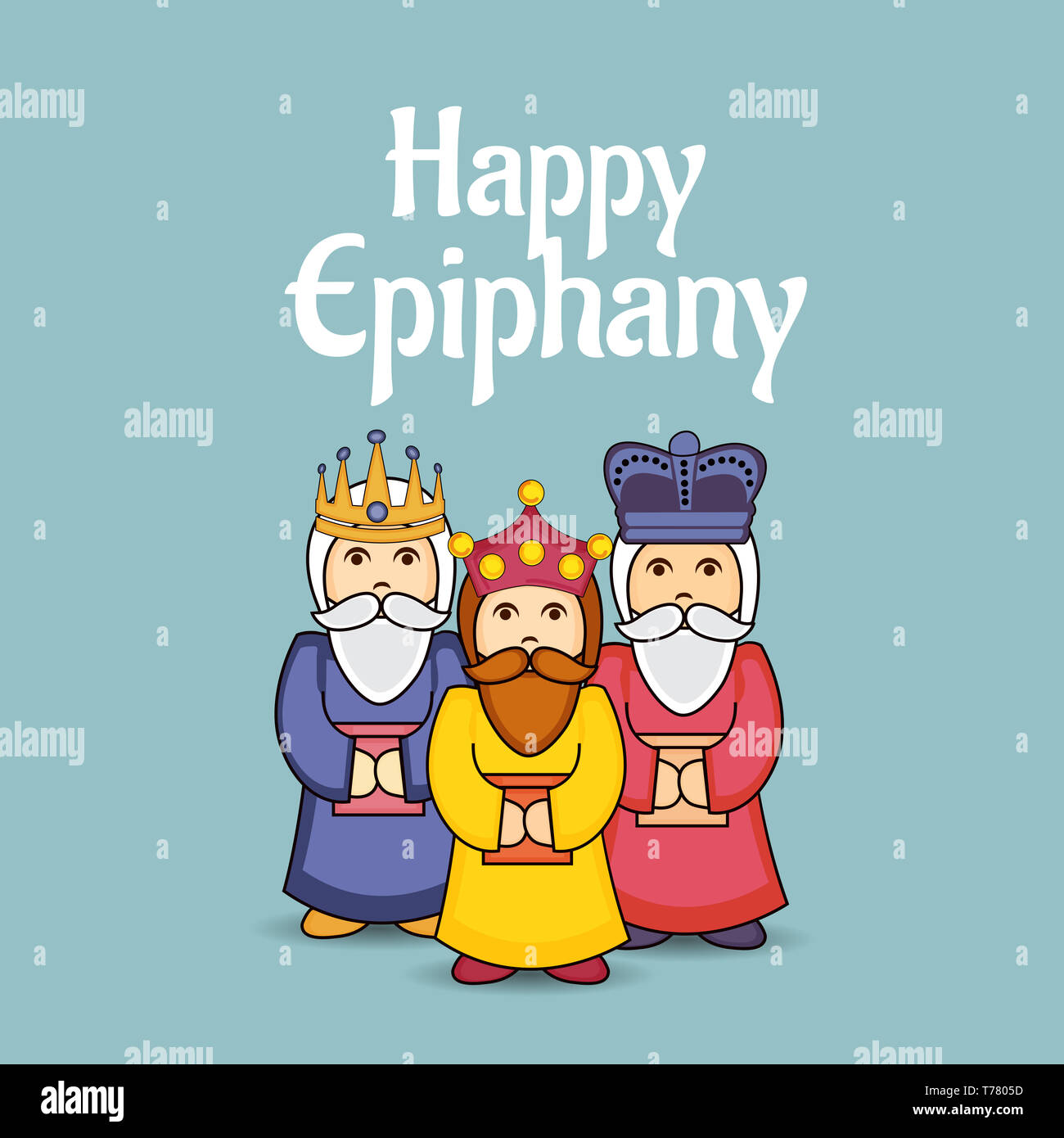 Vector illustration of a background for Happy Epiphany Stock Photo - Alamy
