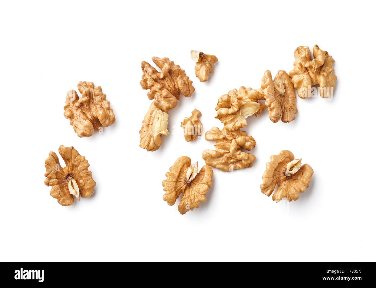 Peeled walnut isolated on white background Stock Photo - Alamy