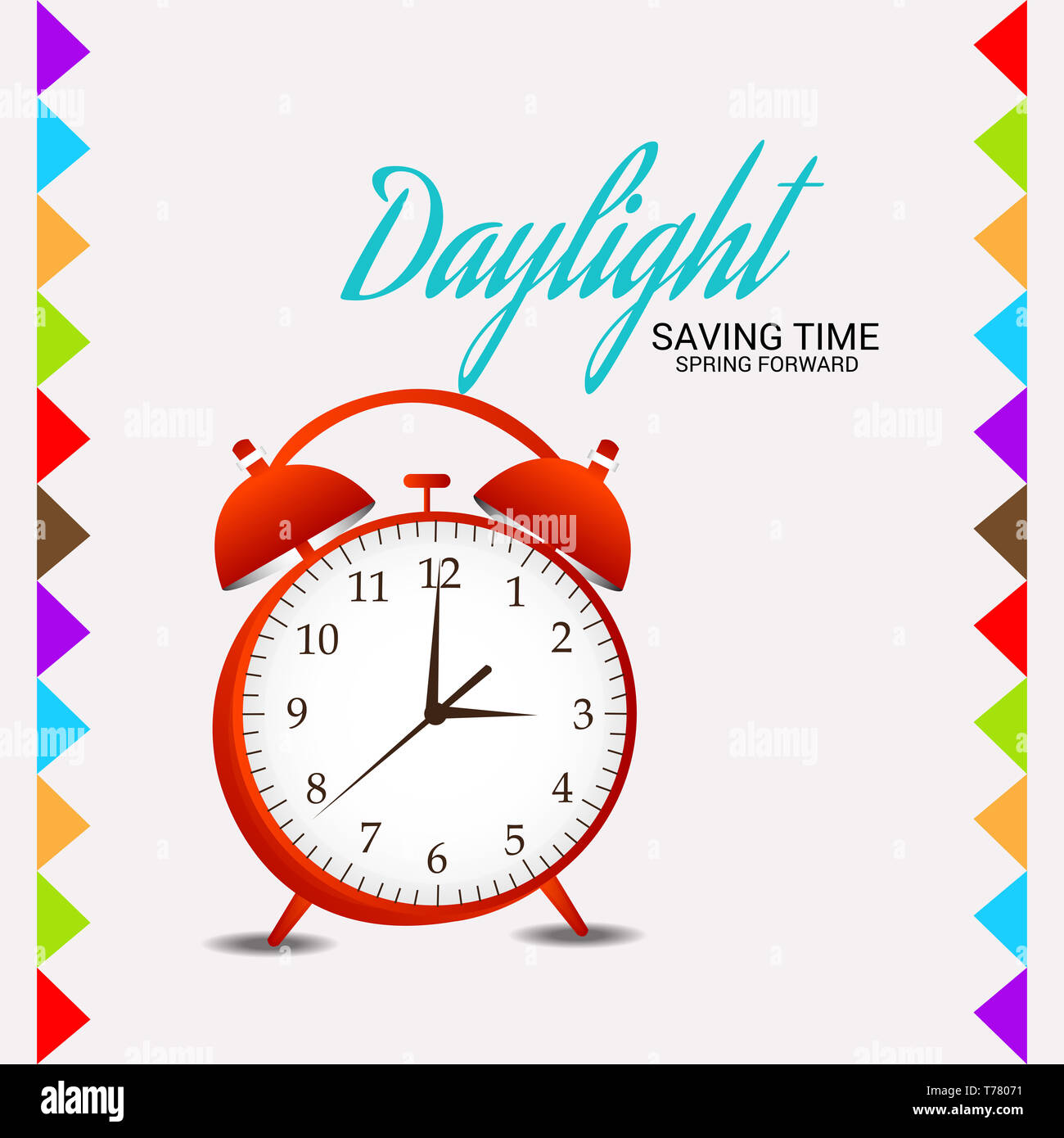 Vector illustration of a Banner for Change your clocks message for ...