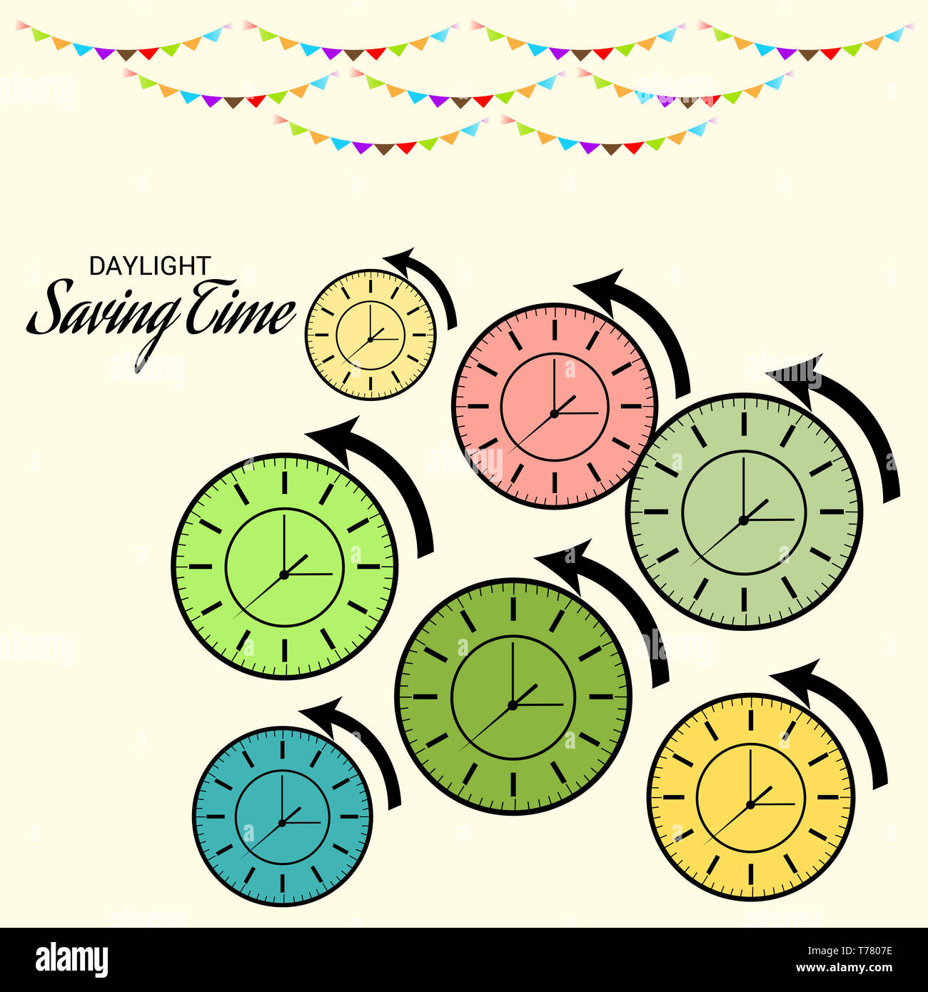 Vector illustration of a Banner for Change your clocks message for ...