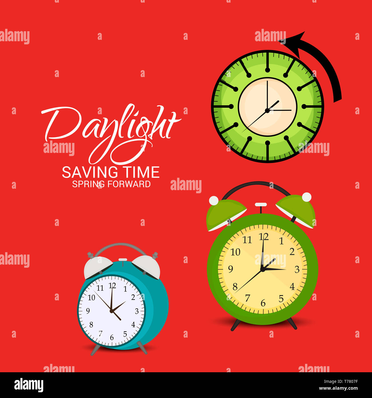Vector illustration of a Banner for Change your clocks message for ...