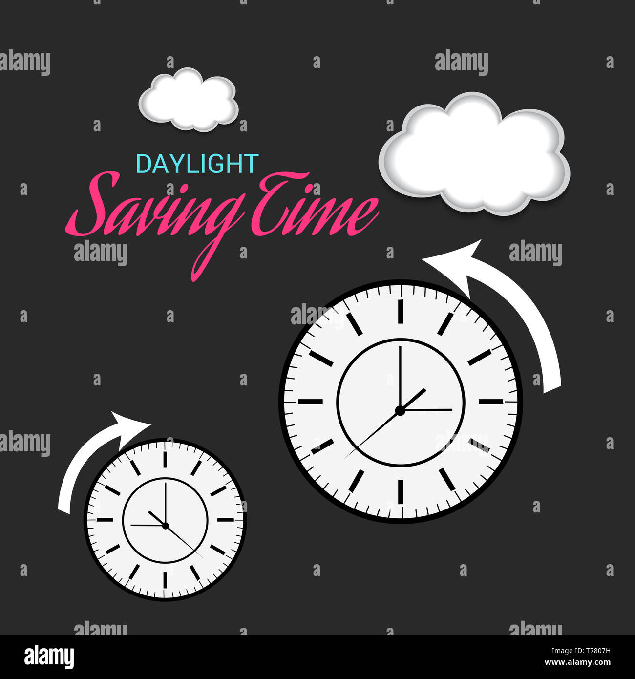 Vector illustration of a Banner for Change your clocks message for ...