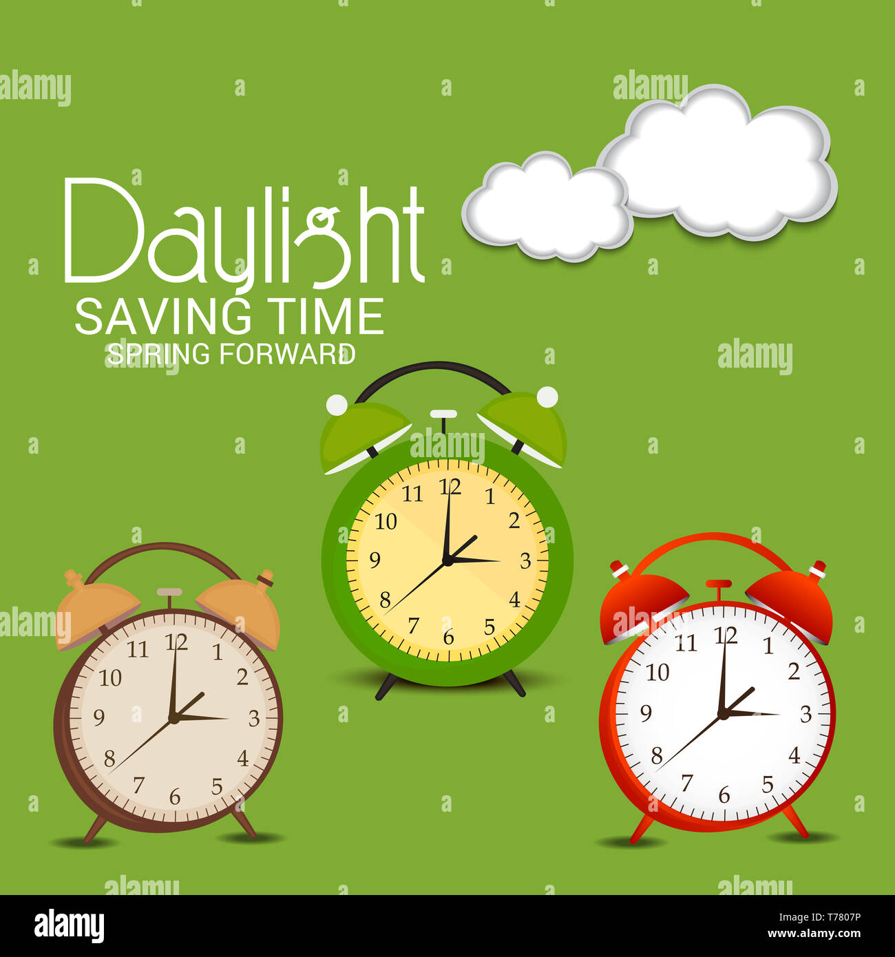 Vector illustration of a Banner for Change your clocks message for ...