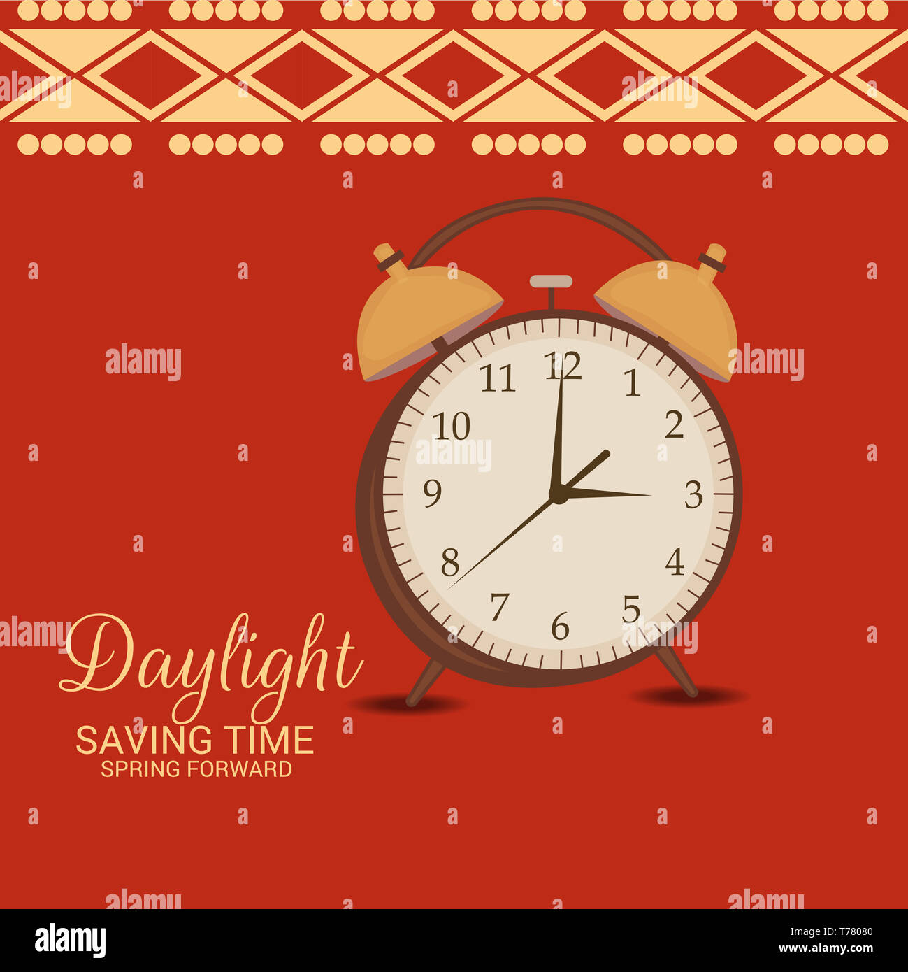 Vector illustration of a Banner for Change your clocks message for ...