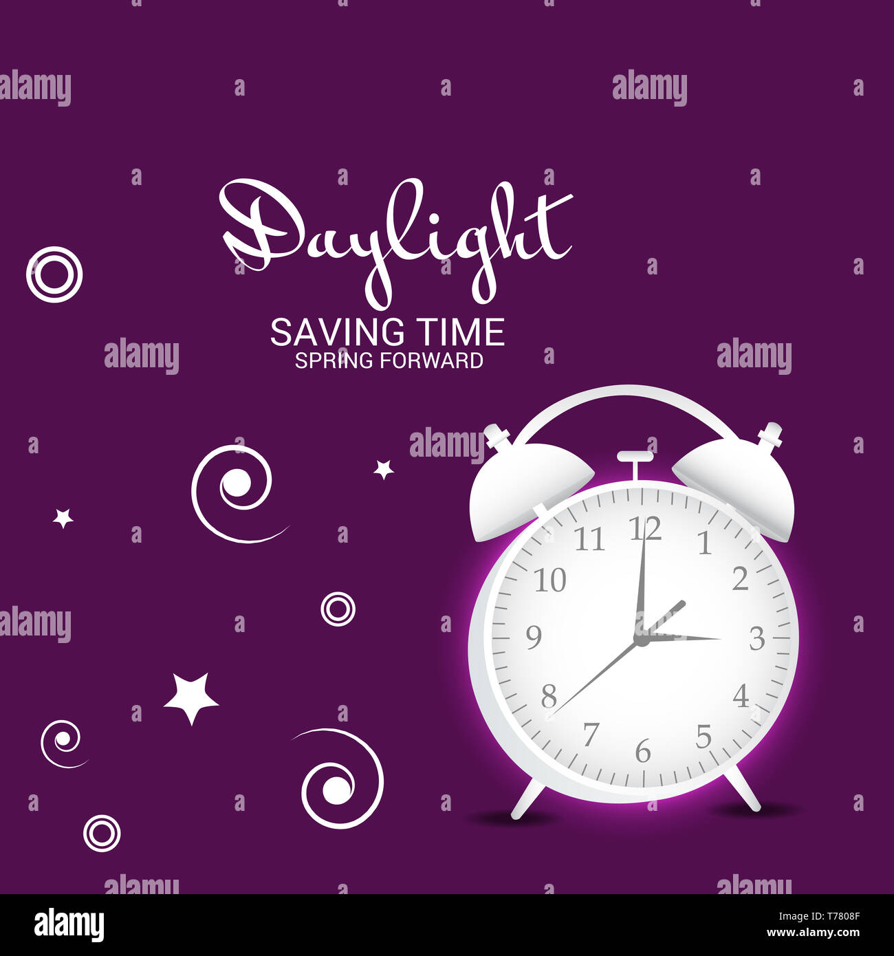 Vector illustration of a Banner for Change your clocks message for ...