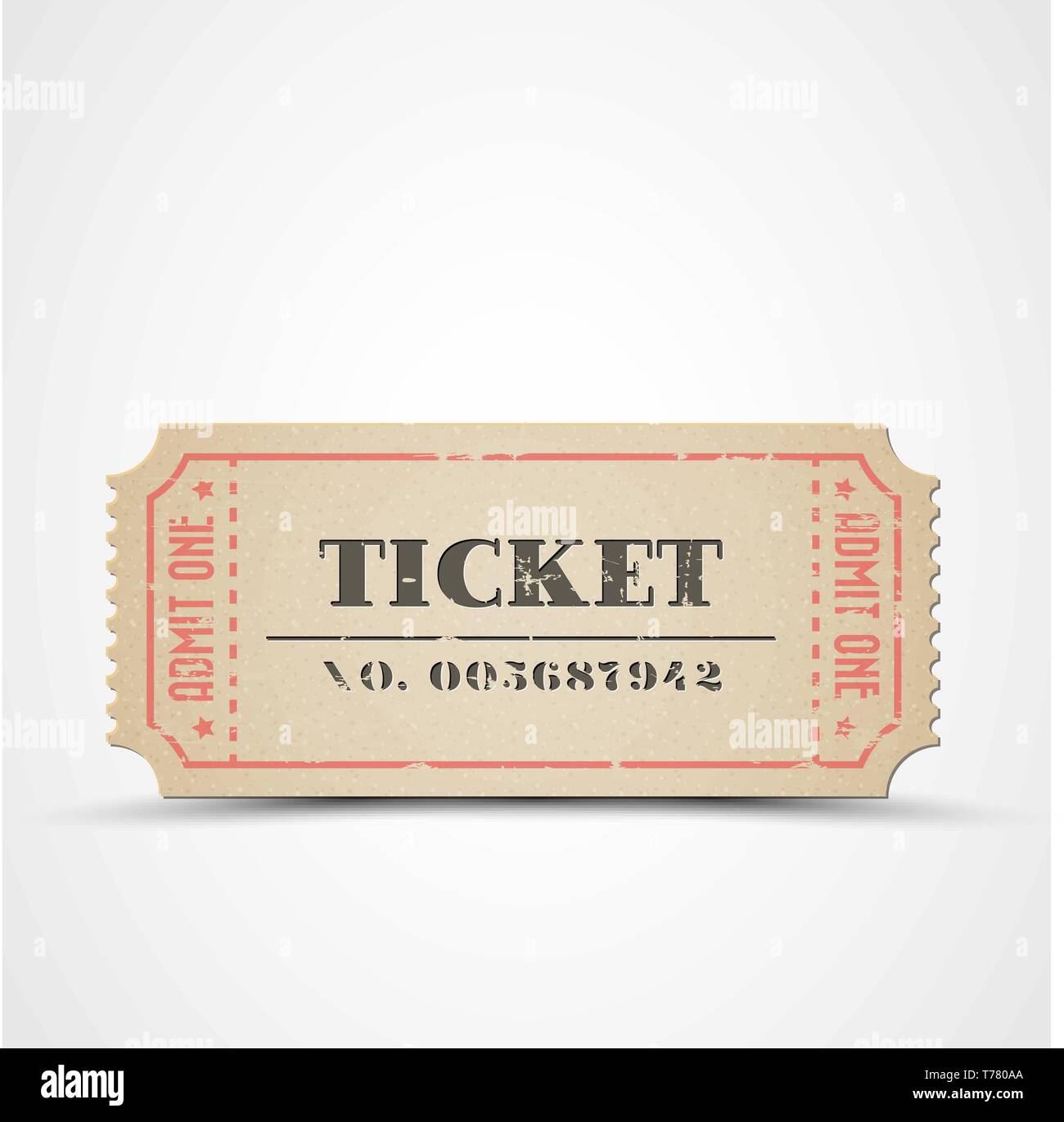 Vintage paper ticket hi-res stock photography and images - Alamy