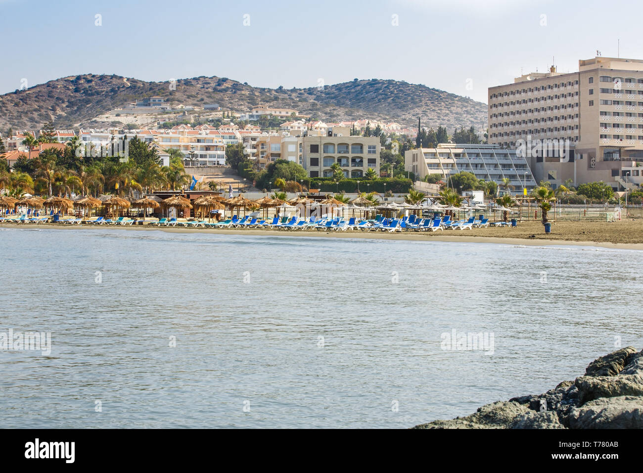 Tropical beach in Limassol, Cyprus Stock Photo - Alamy
